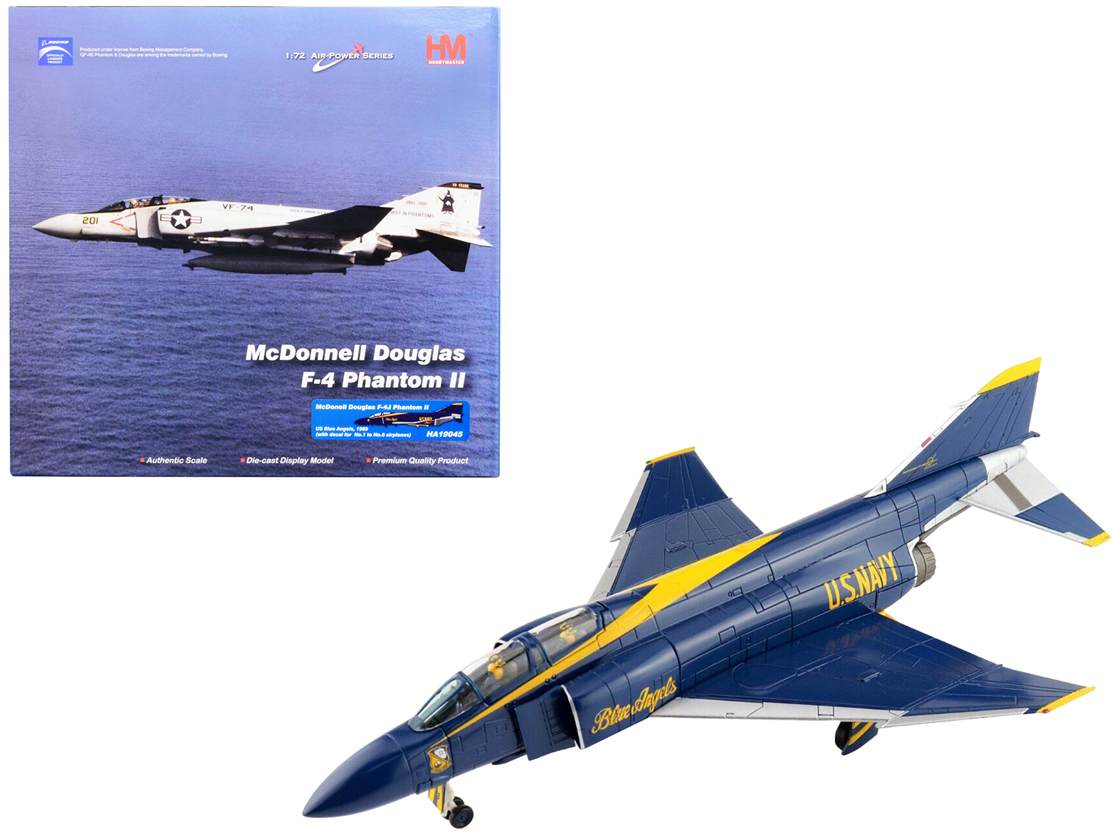 1/72 Diecast Model United States Navy F-4J Phantom II Fighter Aircraft ...